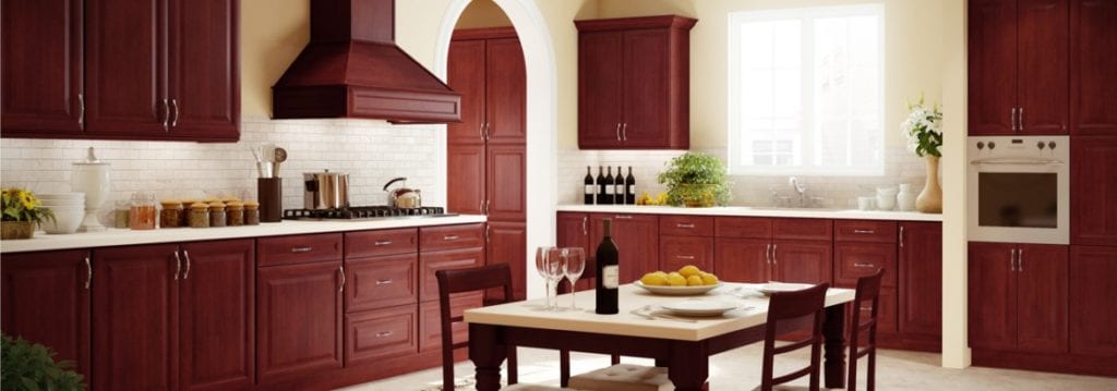 Affordable Classic cherry wood kitchen cabinets in Orlando
